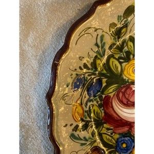 castelli | Wall Decor | Scac Castelli Pottery Plate Hand Painted Floral ...